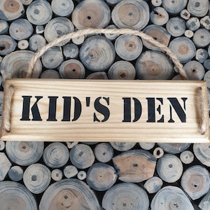 Kid's Den Plaque Kid's Den Sign Wooden Plaque - Etsy