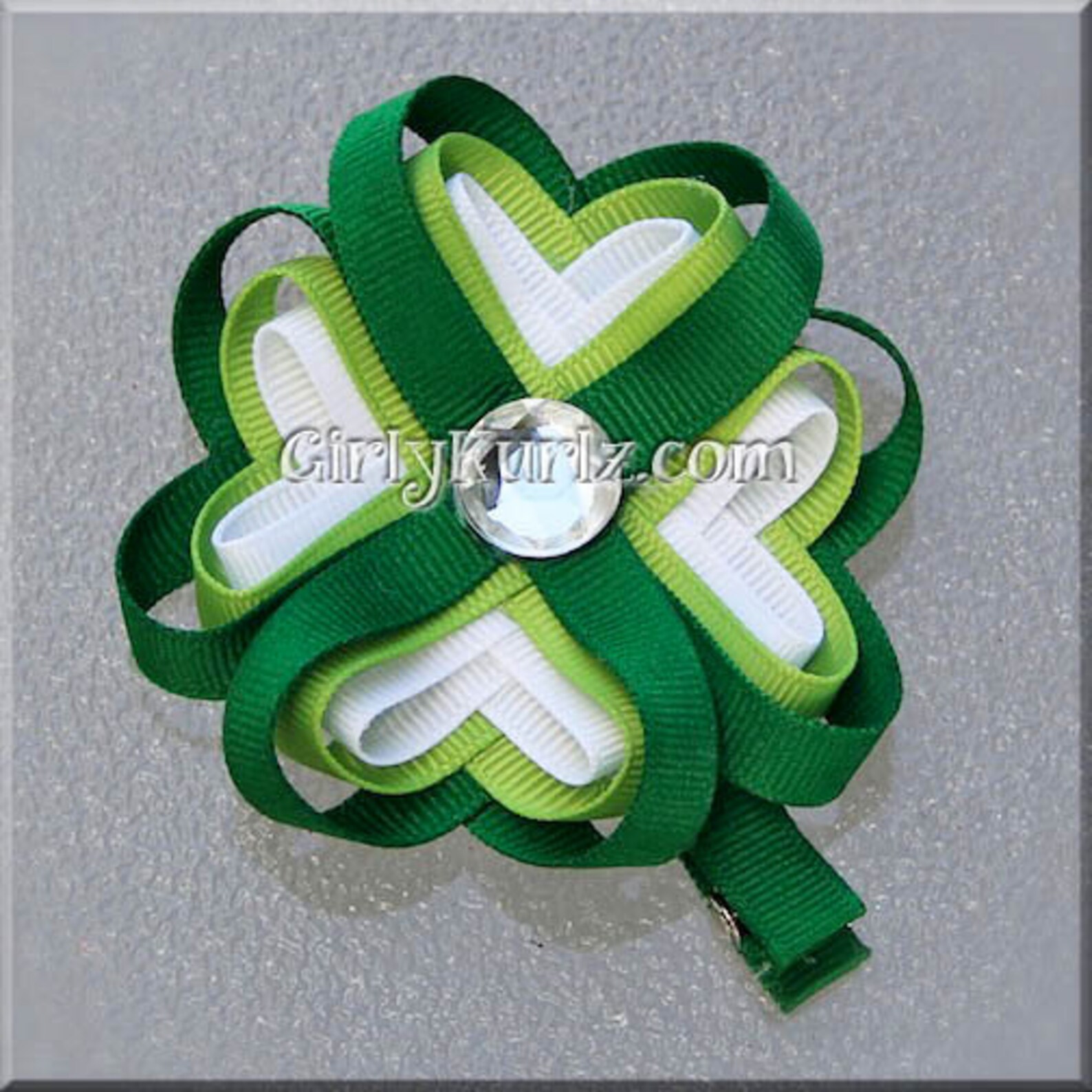 Shamrock Hair Clip St Patrick's Day Hair Clip Clover - Etsy