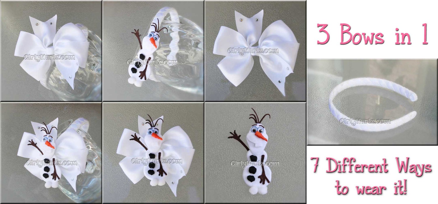Olaf Headband Olaf Ribbon Sculpture Hair Clip Frozen Olaf - Etsy