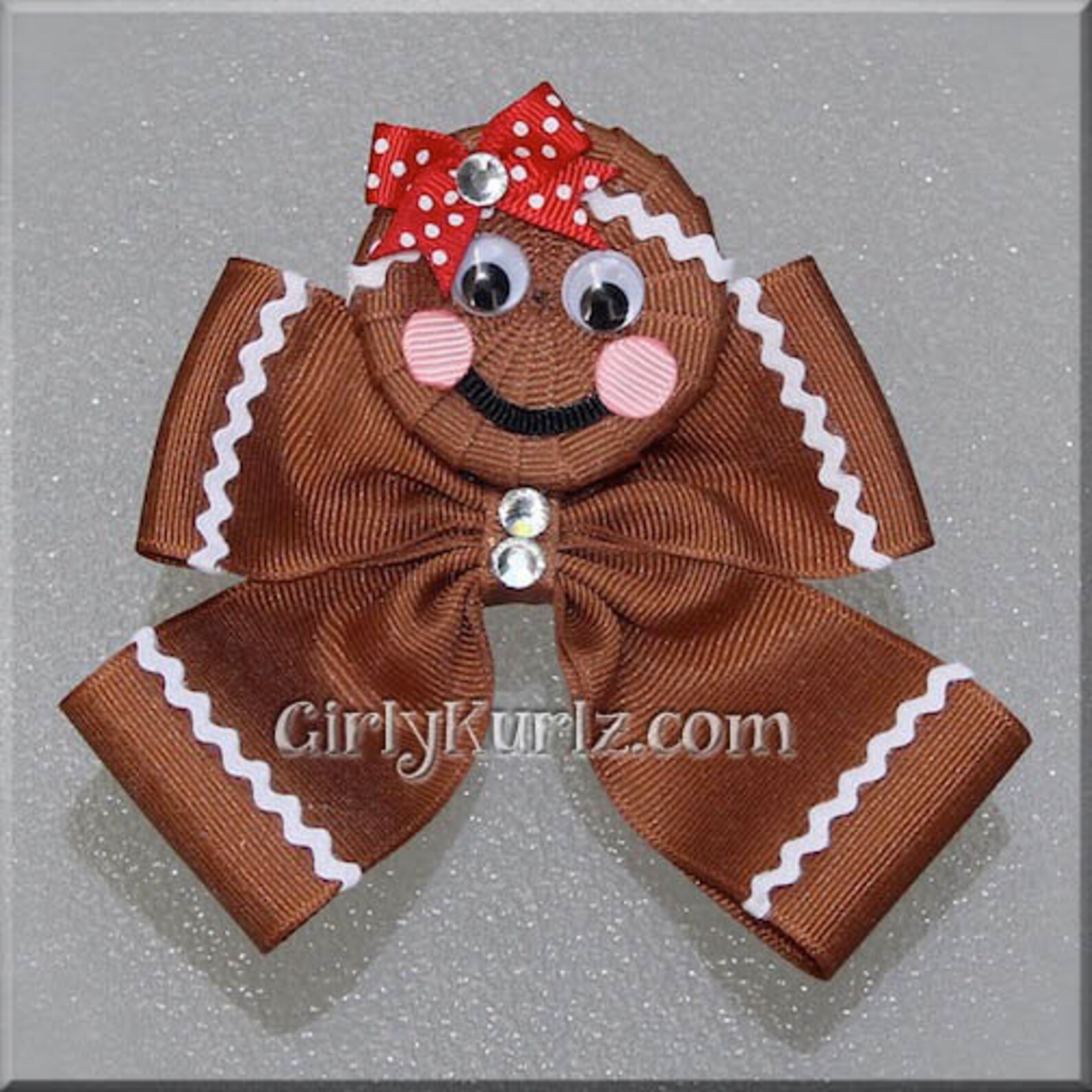 Gingerbread Hair Bow Christmas Hair Bow Gingerbread Man Hair - Etsy