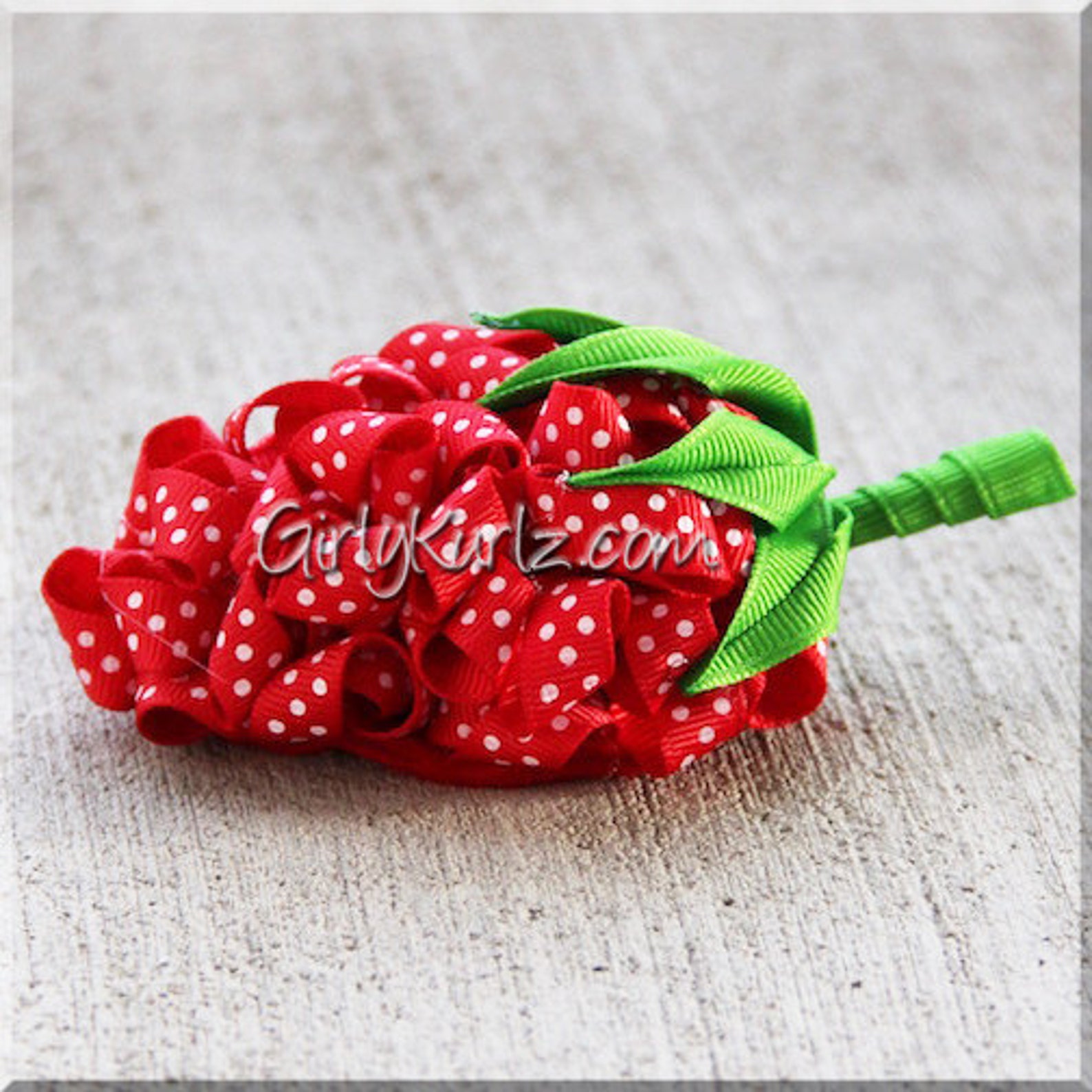 Strawberry Hair Bow, Strawberry Hair Clip, Strawberry Shortcake Bow ...