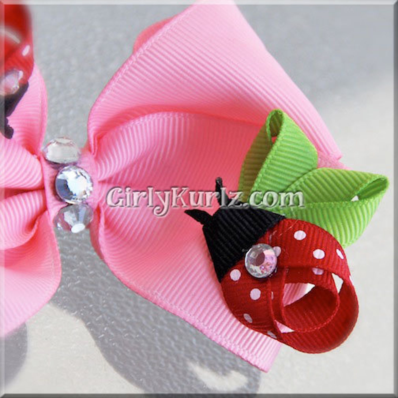 Ladybug Hair Bow Ladybug Hair Clip Easter Hair Bow Pink - Etsy