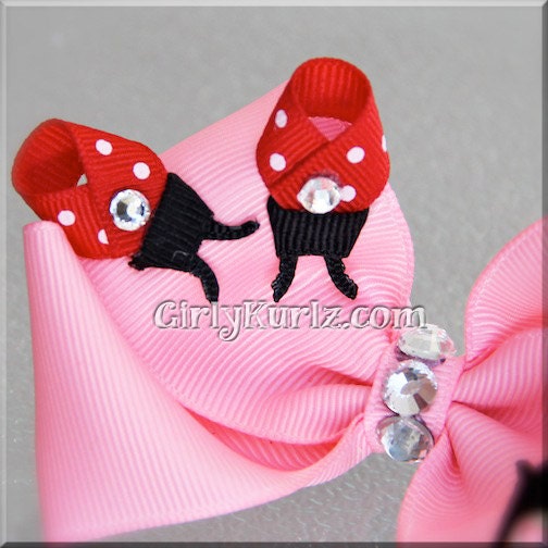 Ladybug Hair Bow Ladybug Hair Clip Easter Hair Bow Pink - Etsy