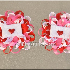 Valentine Hair Bow, Valentine Hair Clip, Valentine's Love Letter Hair ...