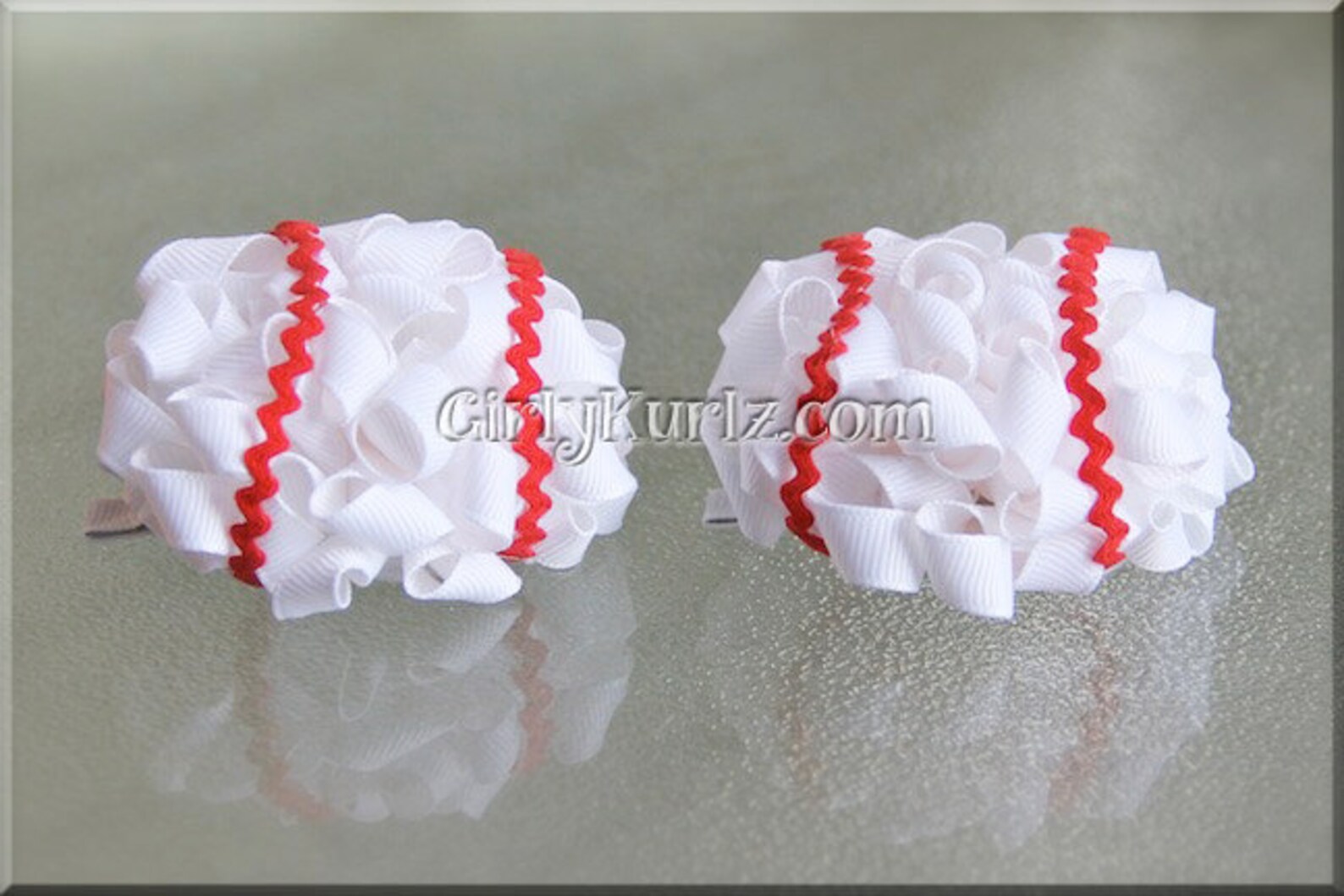 Baseball Hair Bow, Baseball Hair Clip, Baseball Bow, Sports Hair Bow ...