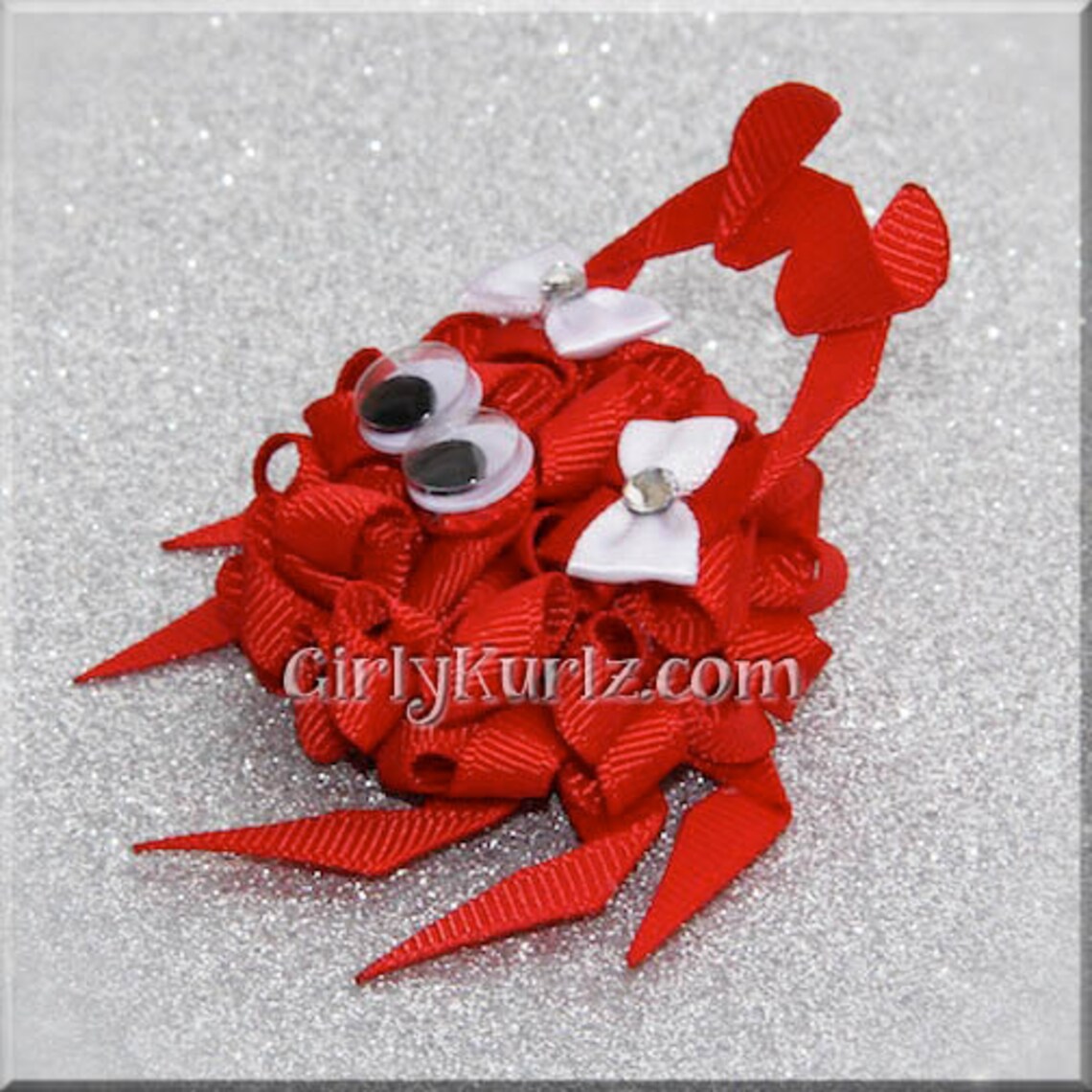 MINI Crab Hair Bow Crab Hair Clip Crab Ribbon Sculpture - Etsy