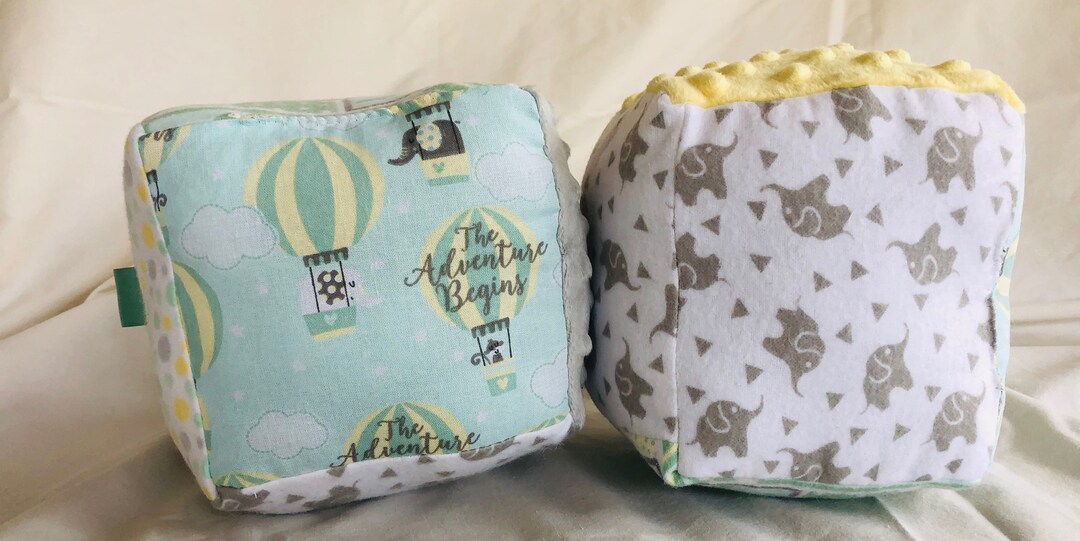 Elephants Soft Baby Blocks - Etsy