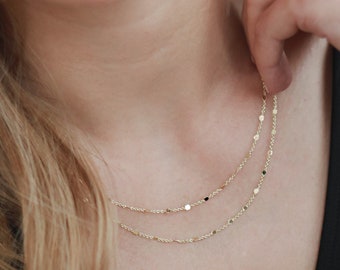 Double Necklace - Etsy