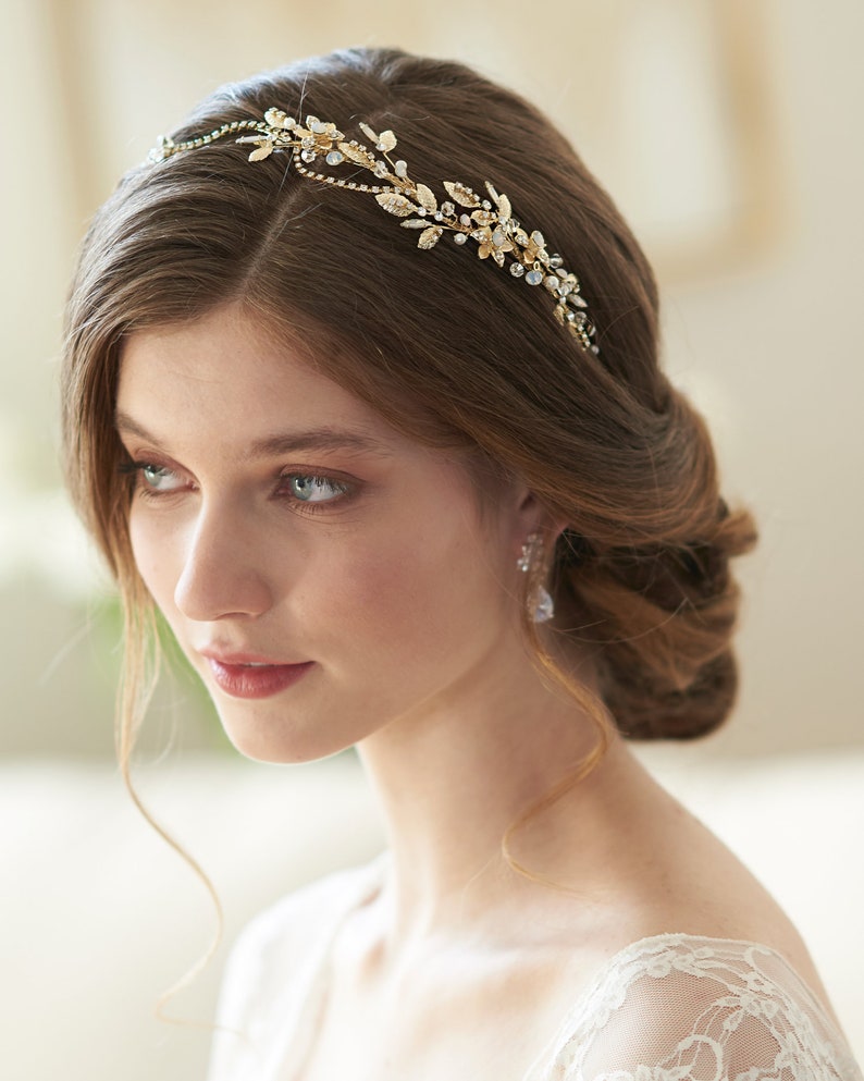 Pearl And Crystal Headband Rhinestone Wedding Headband Bridal Etsy