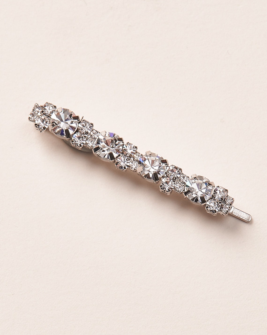 Set of 2 Crystal Bridal Bobby Pins Silver Wedding Bobby Pins - Etsy