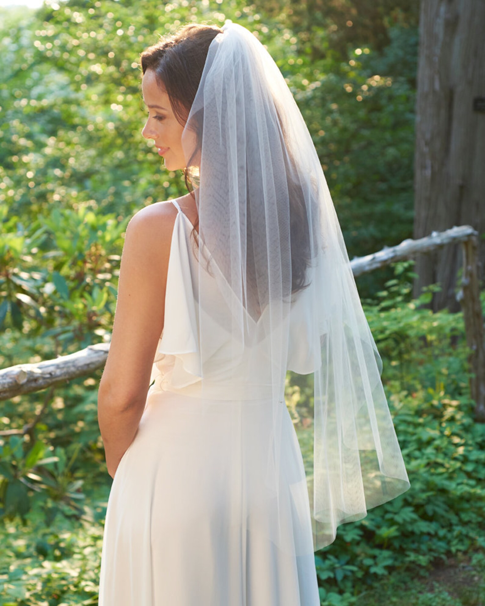 Bridal Veil Cut Edge Veil Simple Wedding Veil Veil for | Etsy