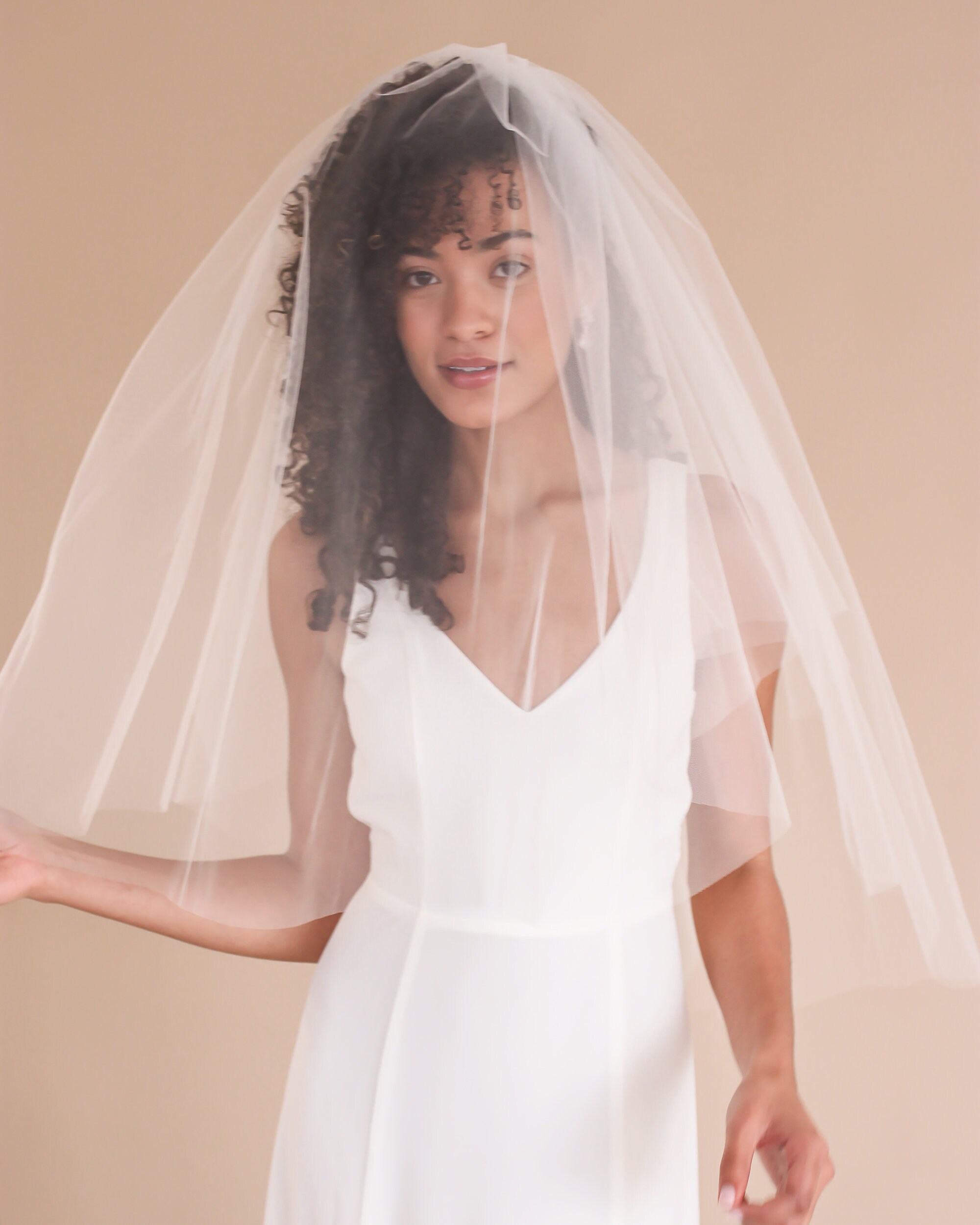 Cut Edge Wedding Veil Simple Bridal Veil Simple Cut Edge - Etsy UK