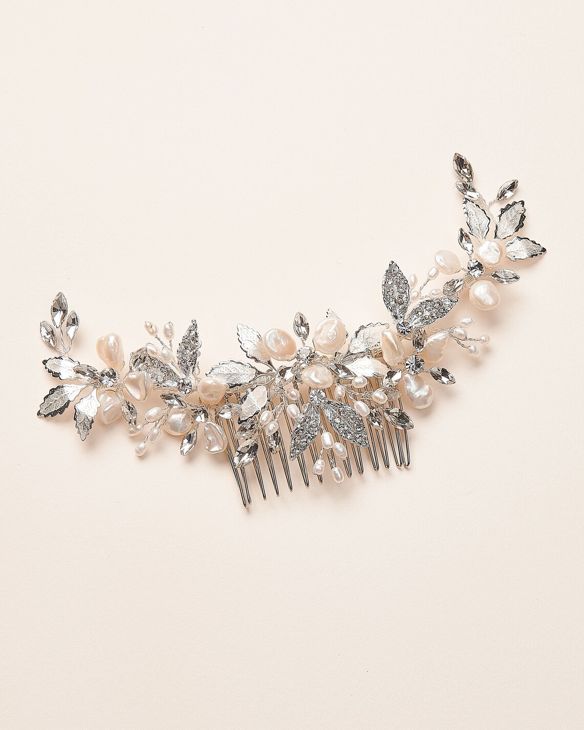 Pearl Bridal Comb Pearl Wedding Hair Comb Floral Bridal Hair - Etsy