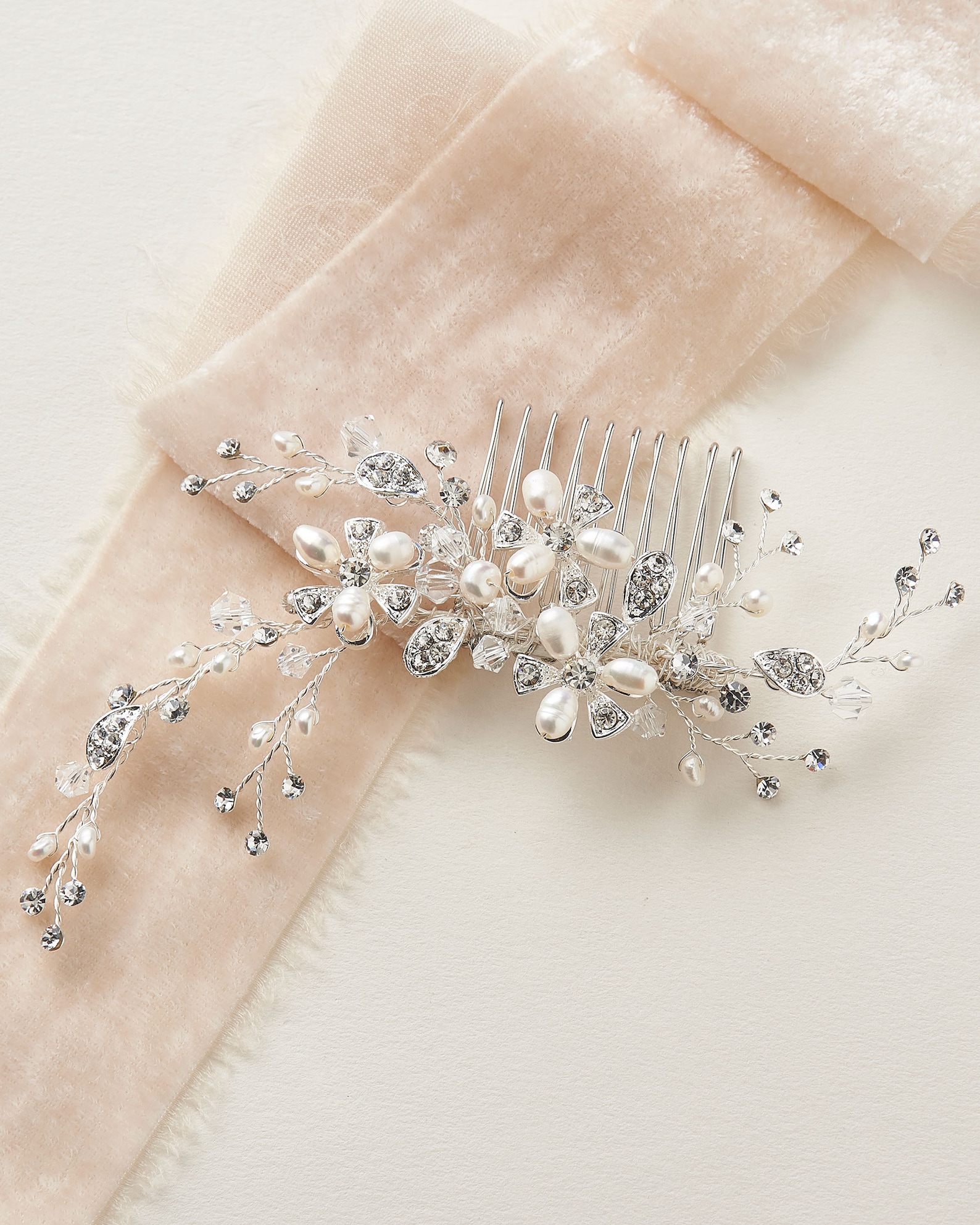 Crystal Bridal Hair Comb, Pearl Wedding Comb, Bridal Comb, Pearl ...