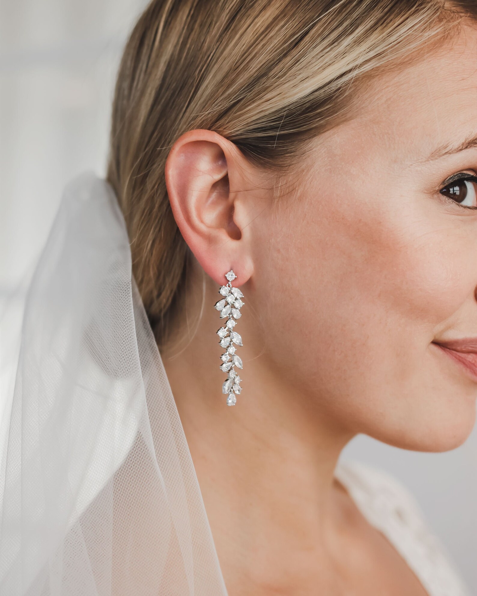 Bridal Drop Earrings Wedding Statement Earrings Bridal - Etsy