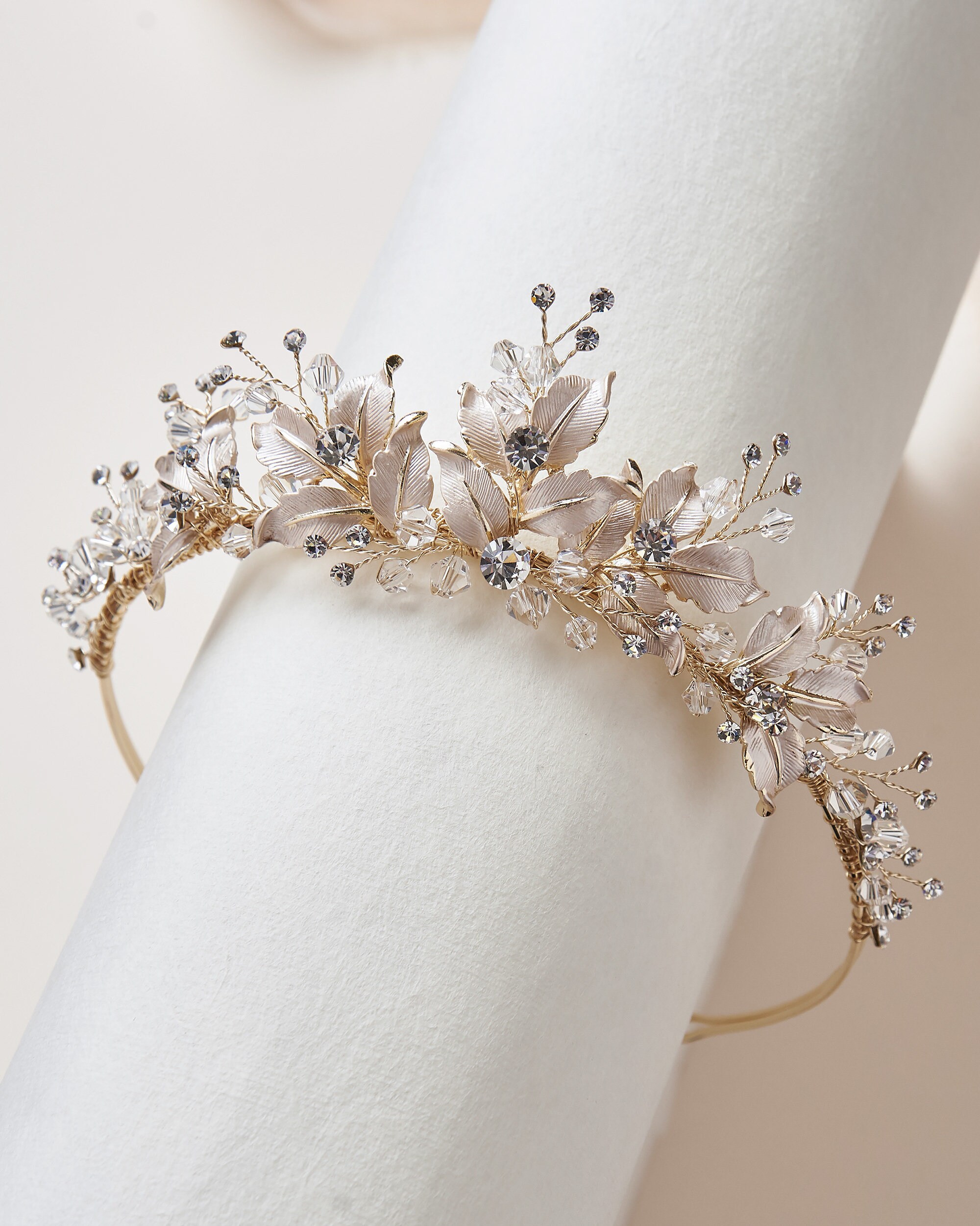 Floral Wedding Tiara Floral Bridal Tiara Wedding Tiara - Etsy