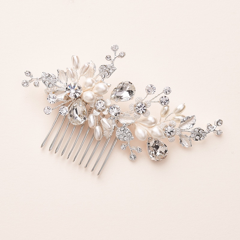Metallic Silver Hair Comb - Etsy