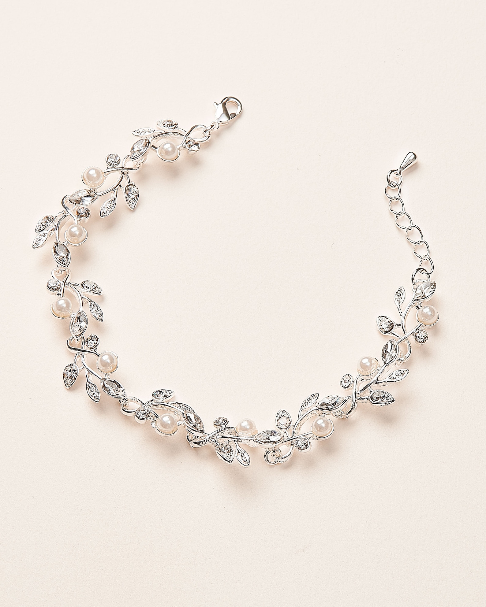 Pearl Wedding Bracelet, Crystal Bridal Bracelet, Floral Bridal Bracelet ...
