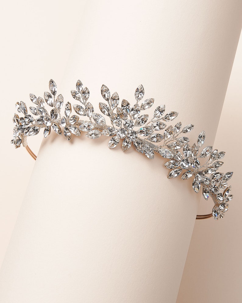 Crystal Wedding Tiara Silver Crystal Bridal Tiara Crystal - Etsy
