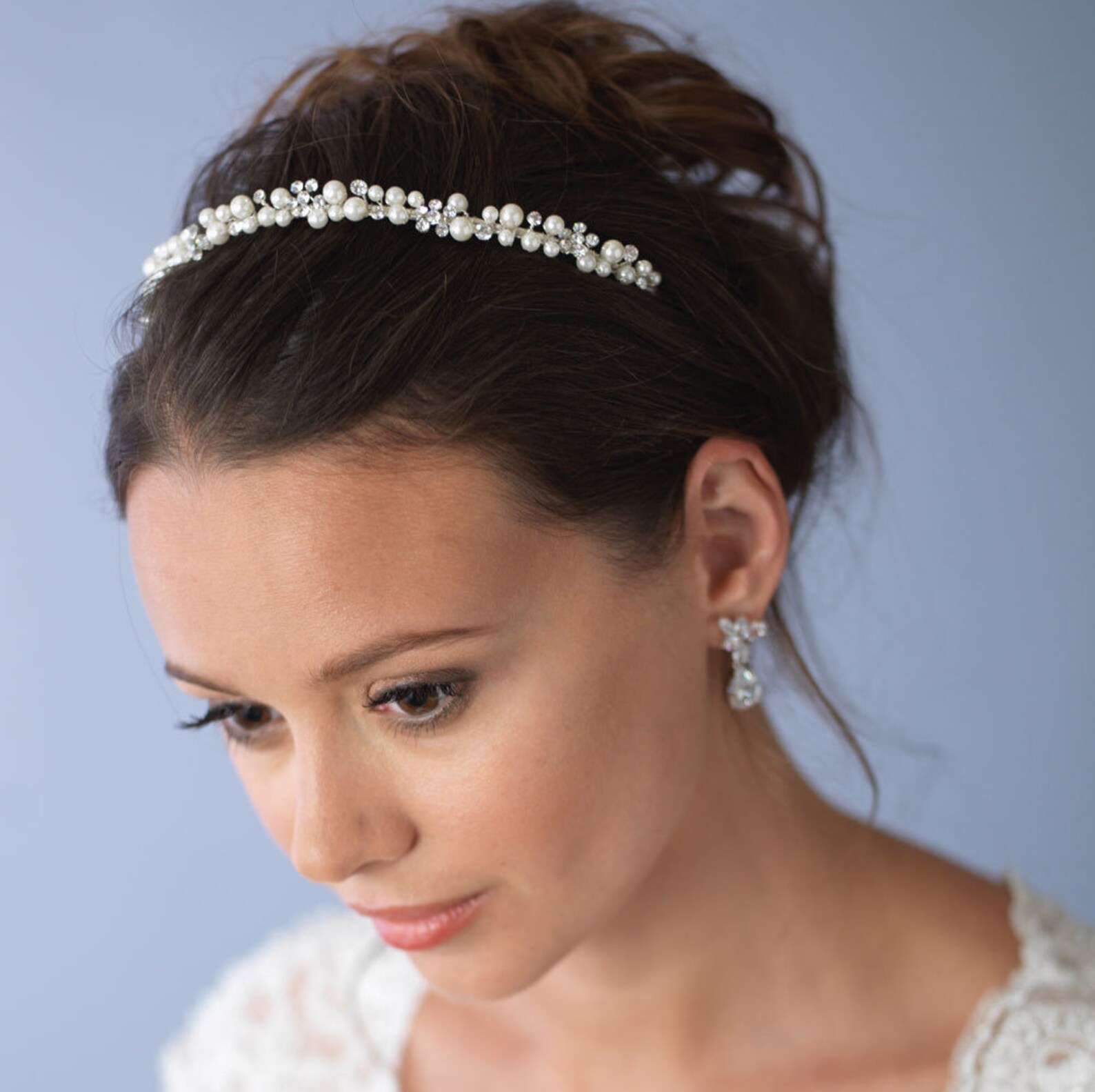 Pearl And Rhinestone Bridal Headband Wedding Headpiece Bridal Etsy