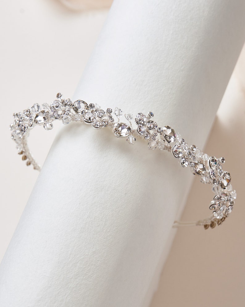 Crystal Bridal Headband Swarovski Crystal Wedding Headband Etsy