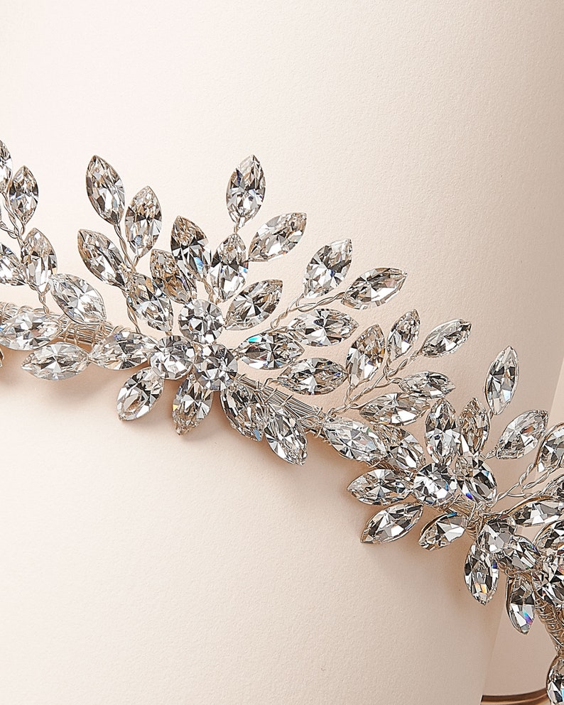 Crystal Wedding Tiara Silver Crystal Bridal Tiara Crystal - Etsy