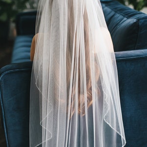 Crystal Bridal Veil Crystal Wedding Veil Crystal Edge Veil Beaded Veil ...