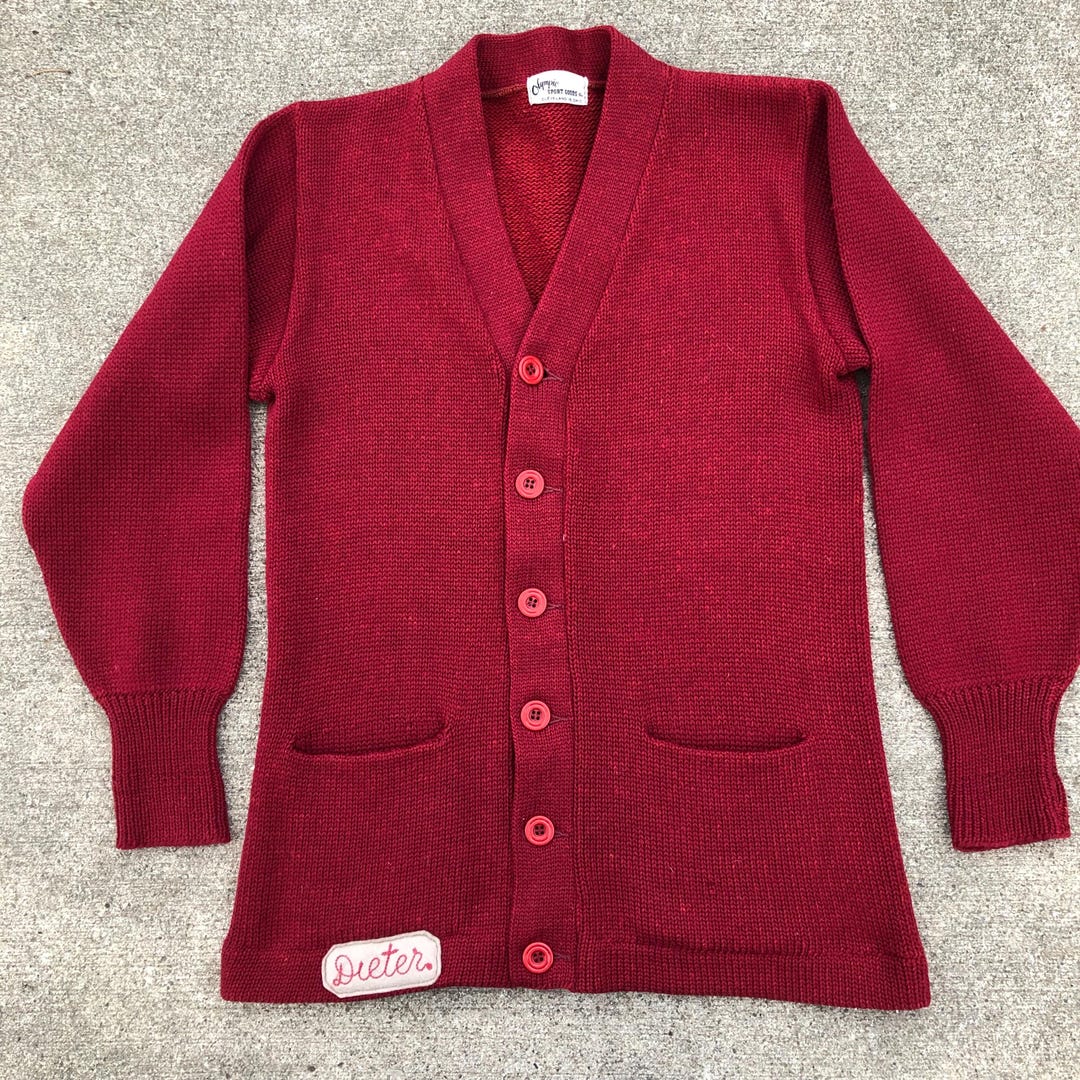 1940s-1950s Varsity Style Cardigan Sweater From Cleveland - Etsy