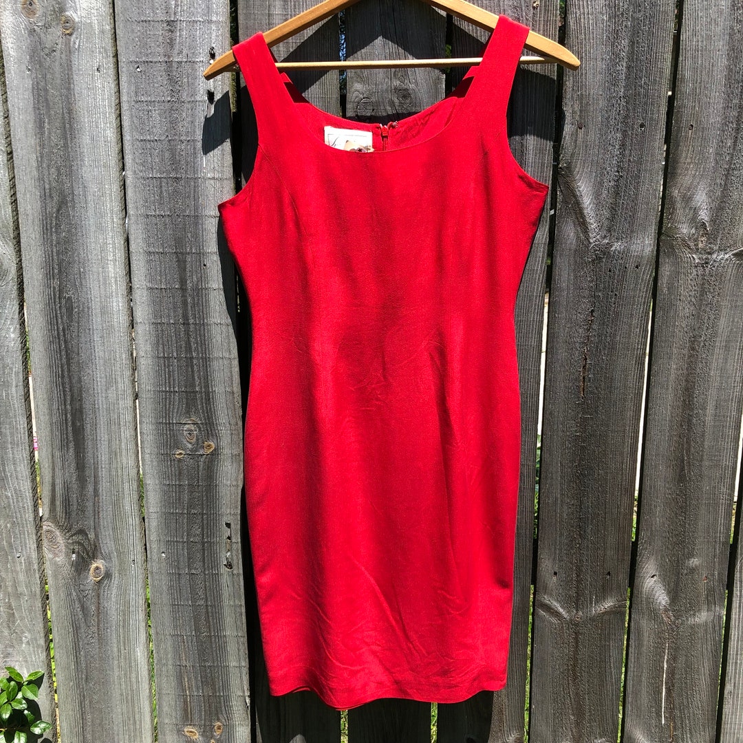 Vintage 1990s Red Silk Shift/slip Sexy Dress - Etsy