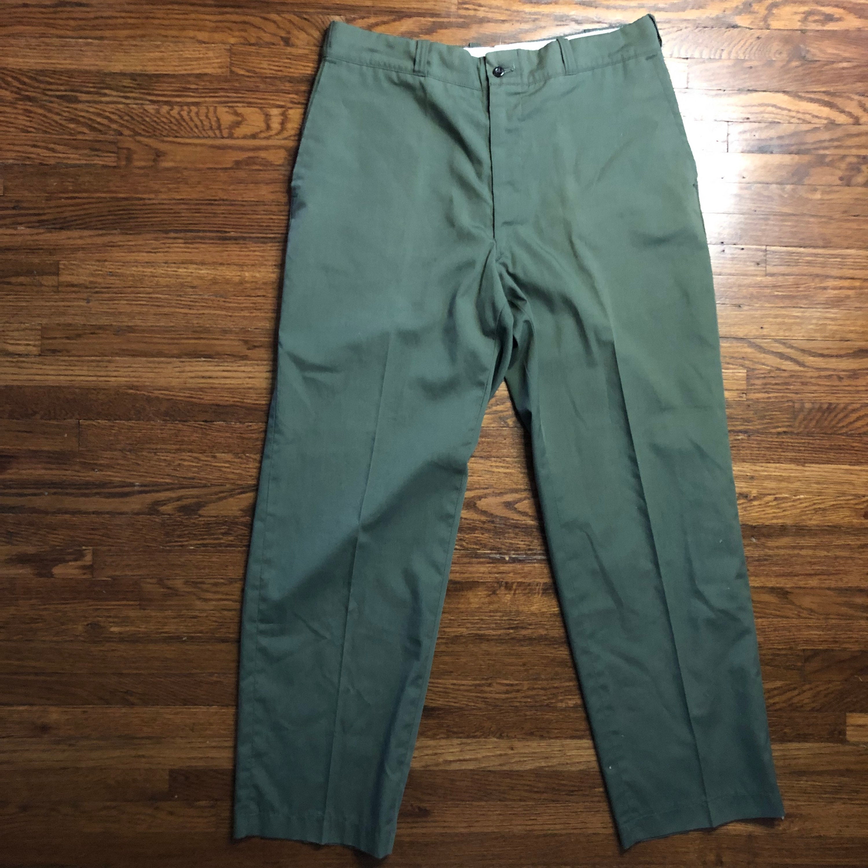 Vintage Sears Perma Press Olive Green Chino Pant. Free Shipping - Etsy