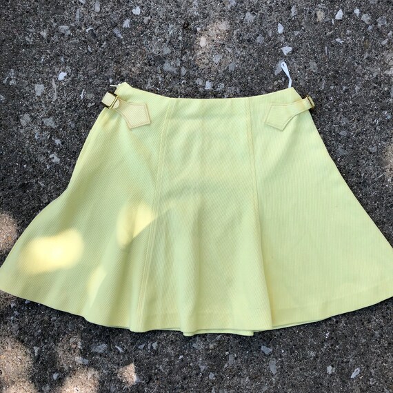 1960s Bobbie Brooks yellow mini GO-GO skirt - Gem