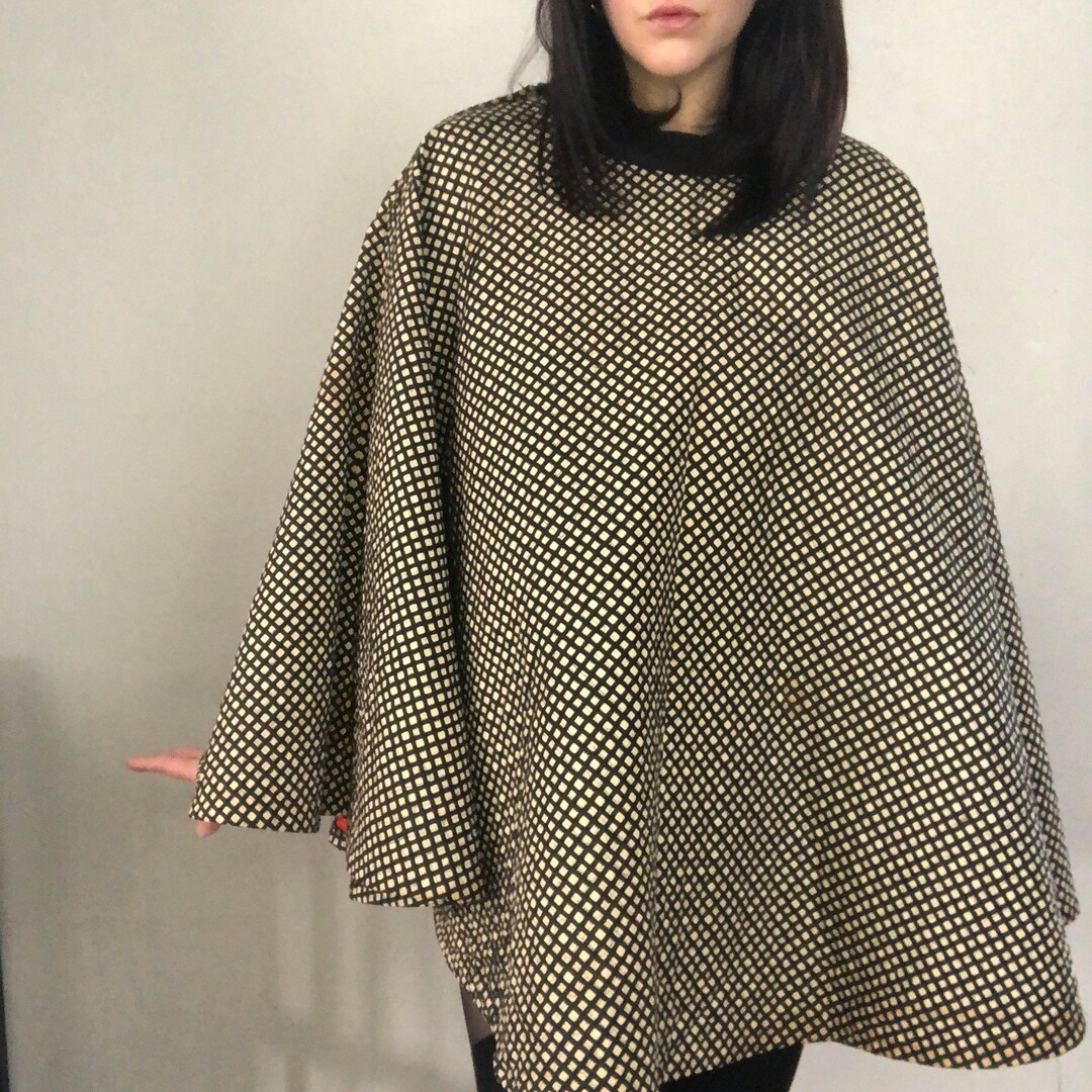 1960s Loomtogs Quilted Grid Cape - Etsy