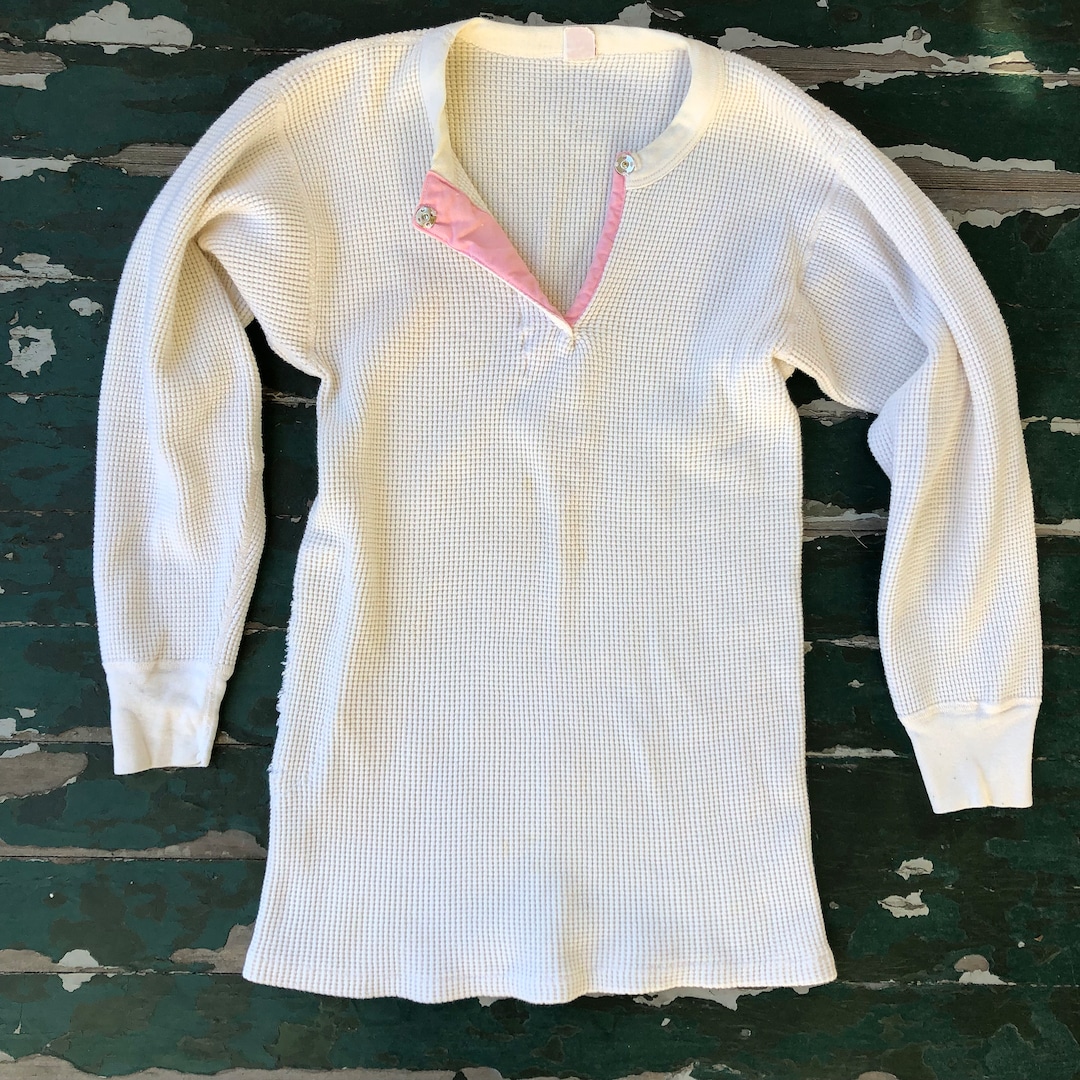 1950s/60s Artex Waffle Knit Henley Style Shirt - Etsy