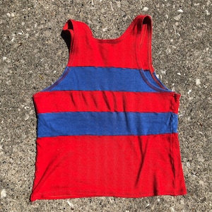 Vintage Red and Blue Striped Rowing/nautical Racer Back Tank Top. - Etsy