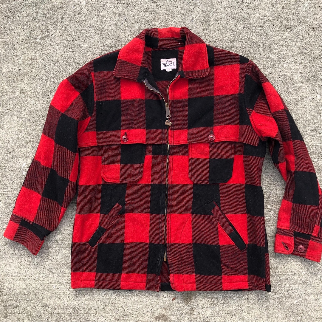 1970s Vintage Woolrich Buffalo Plaid Zip Jacket - Etsy