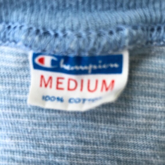 1970s Champion Merced College striped all cotton ring… - Gem