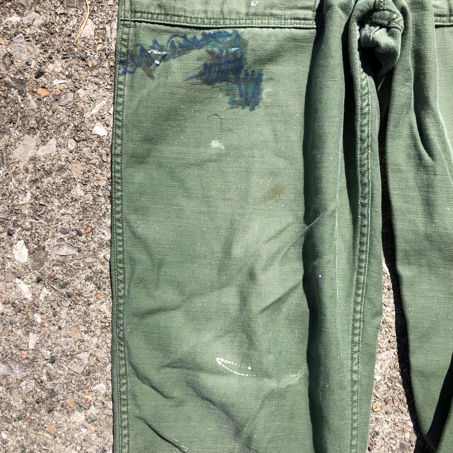 Vintage OG-107 Vietnam Era in Distressed Paint Splatter Condition - Etsy