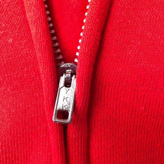 1980s Deadstock vintage red metal zip sweatshirt vest - Gem