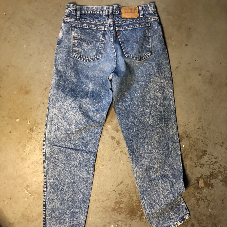 Vintage Levi 555 Acid Wash Orange Tab Jeans. Free Shipping - Etsy