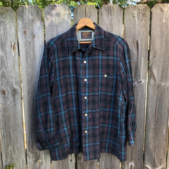 Vintage late 50s/early 60s Pendleton loop collar plai… - Gem