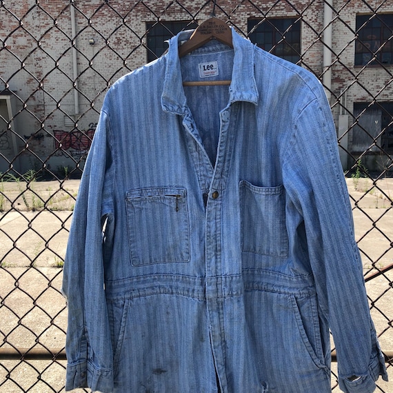 1960s Lee Union all coveralls in herringbone - Gem