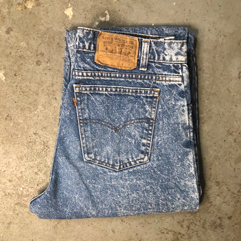 Vintage Levi 555 Acid Wash Orange Tab Jeans. Free Shipping - Etsy