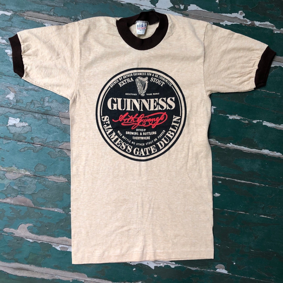 Vintage 1970s Guinness Beer Ringer Baby Tee - Etsy