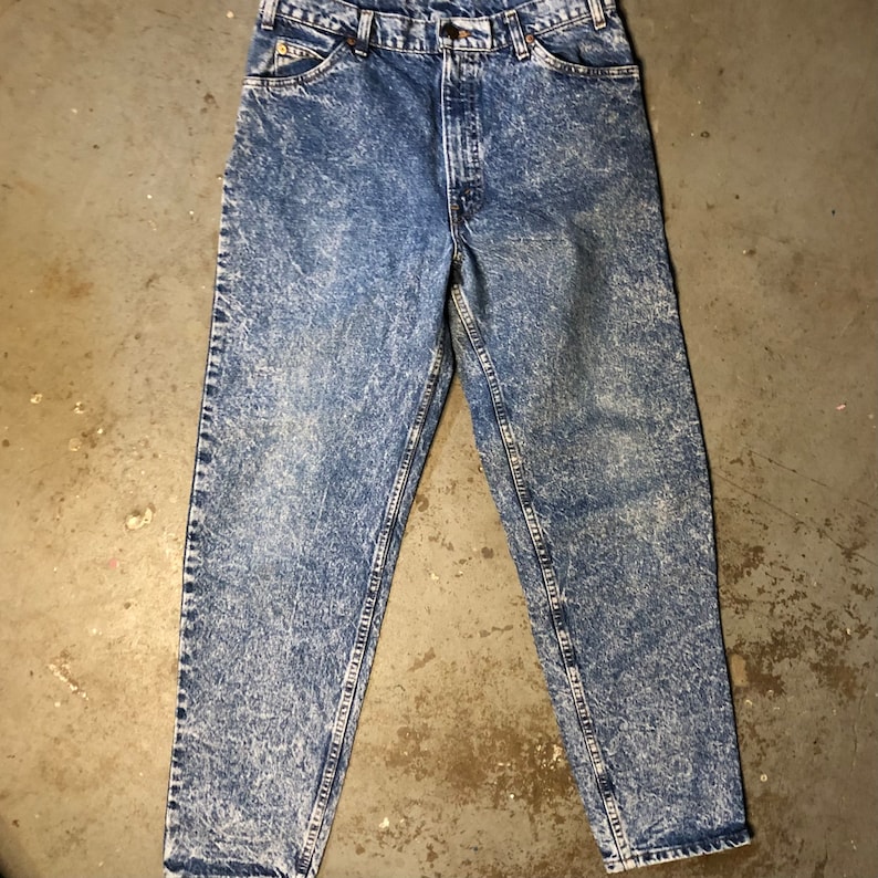 Vintage Levi 555 Acid Wash Orange Tab Jeans. Free Shipping - Etsy