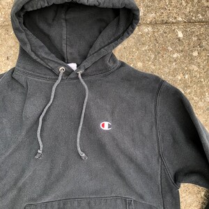 Vintage 1990s Reverse Weave Champion Hoodie in Medium Black - Etsy