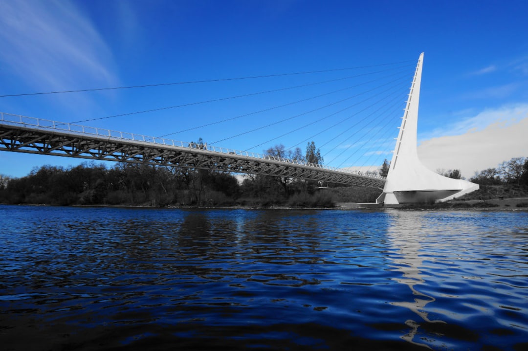Photograph of the Sundial Bridge at Turtle Bay, Redding, California ...