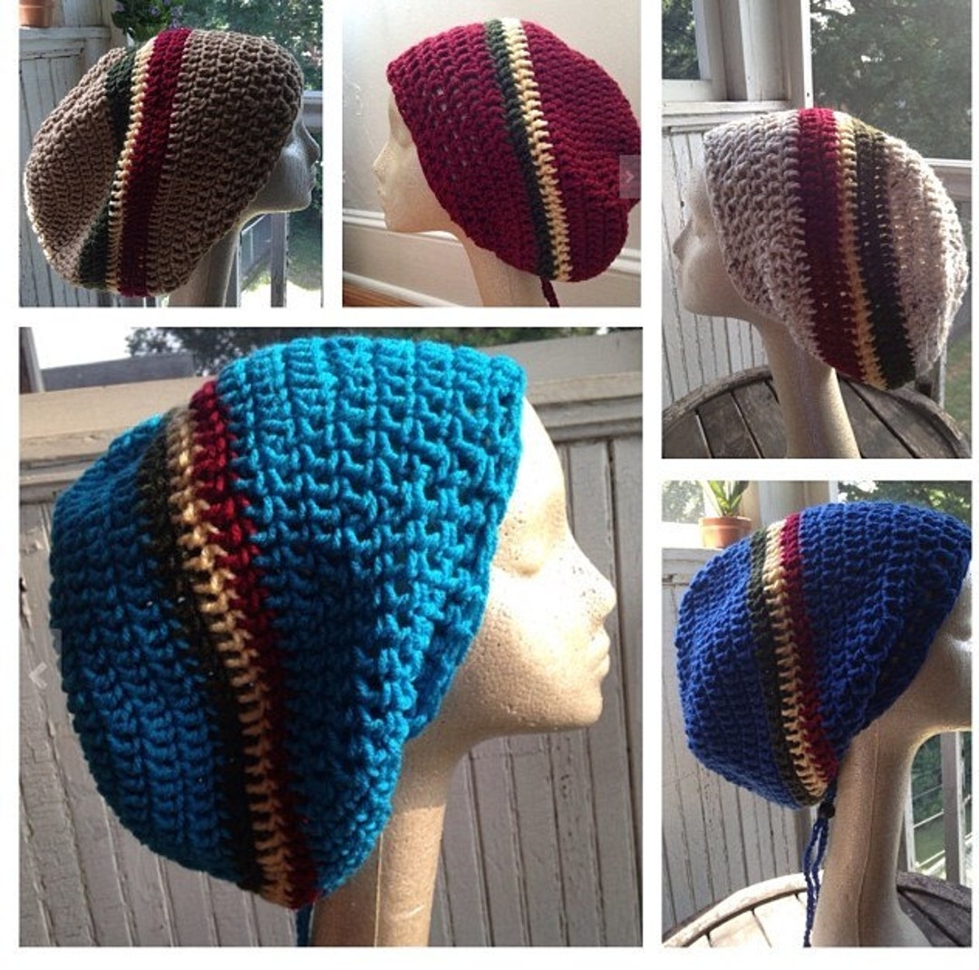 Made to Order Large Size Dread Hat Dread Tam With or Without Rasta ...