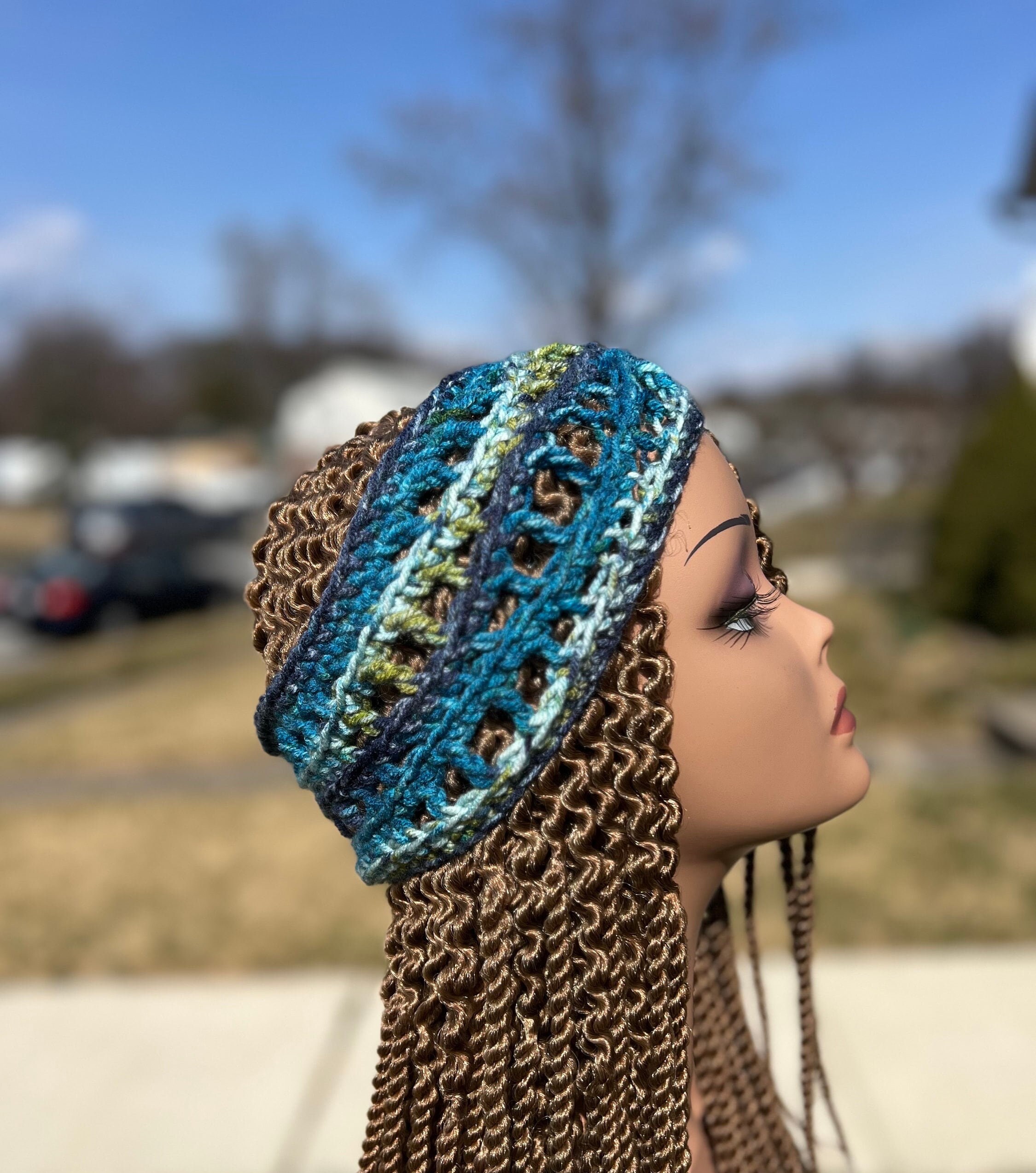 Wavy Color Fading Dreadlock Hippie Bohemian Crocheted Headband or Dread ...