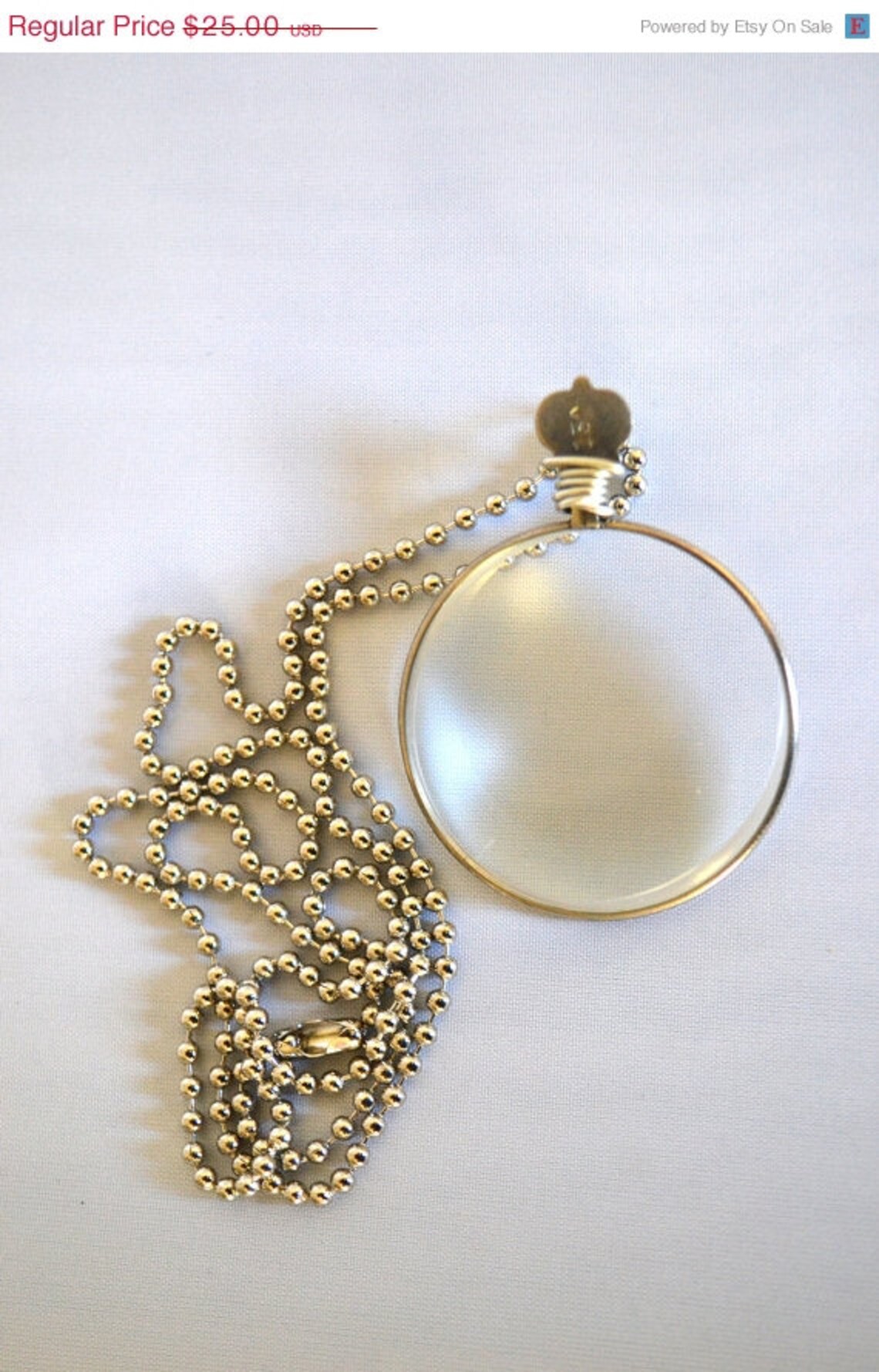 Monocle Necklace Vintage Optical Lens Pendant - Etsy