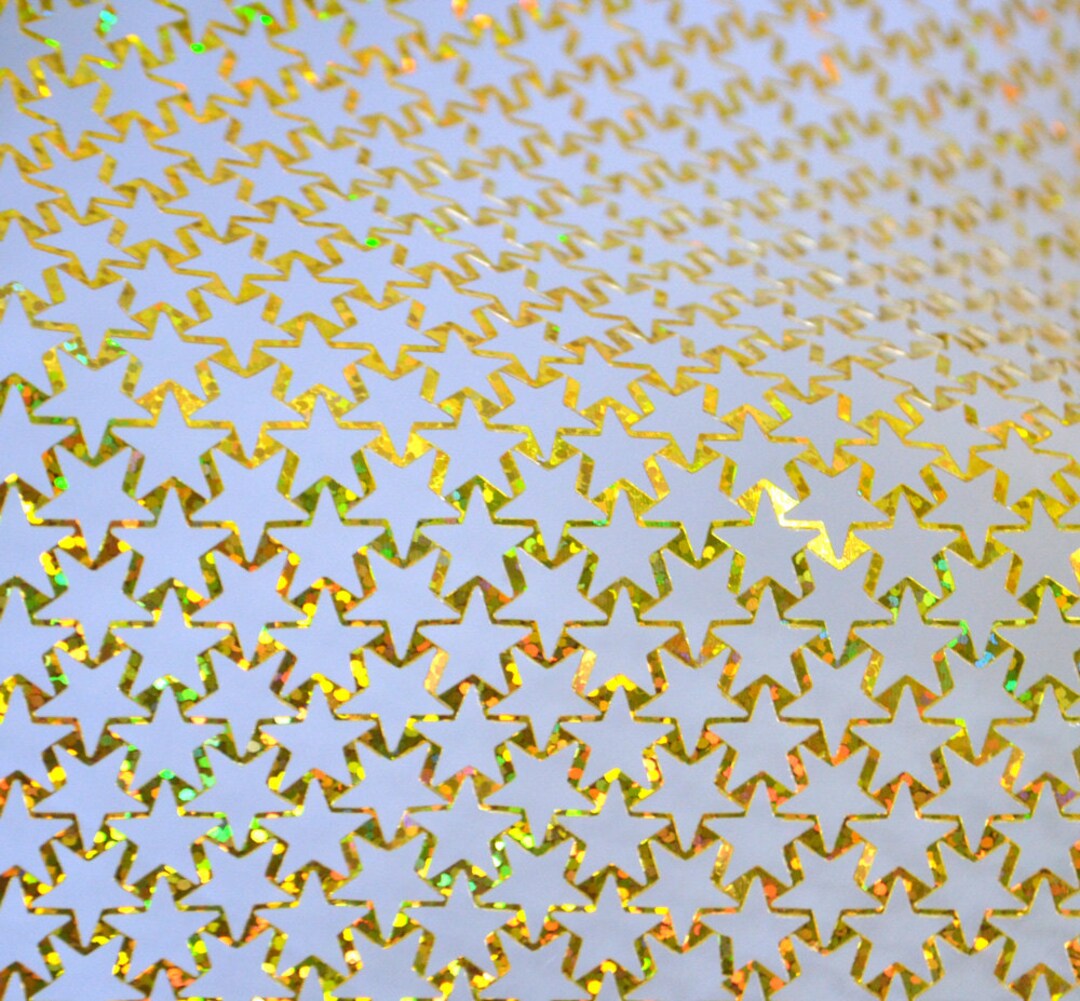 2 Feet 10mm Gold Stars Punchinello Art Stencils Shiny Metallic ...